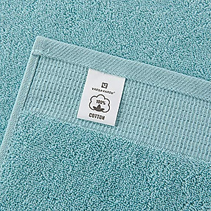VANZAVANZU Hand Towels for Bathroom, 6 Pack Premium Hand Towels Set, 16×28 Inches Ultra Soft Cotton Highly Absorbent Bathroom Hand Towels Bath Towels (Turquoise)