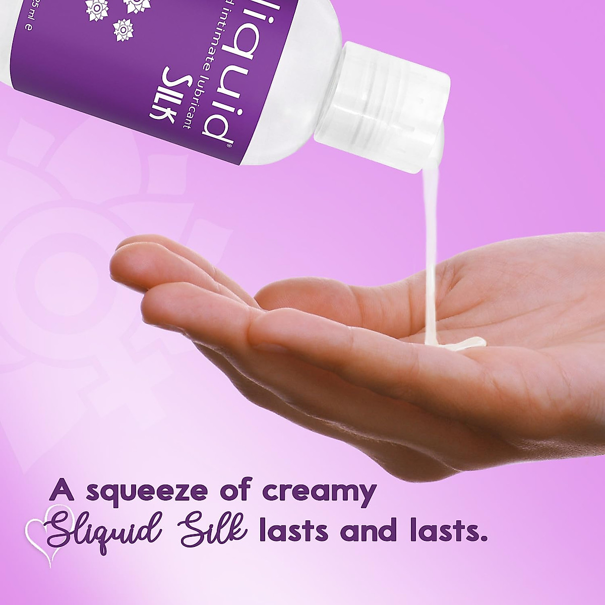 Sliquid Silk Intimate Lubricant - Silicone & Water-Based Lube Blend for Women/Men/Couples, Hypoallergenic Lube, Hybrid Silicone Lube & Water-Based Lubricant, Waterproof, Unscented, 4.2 Fl Oz