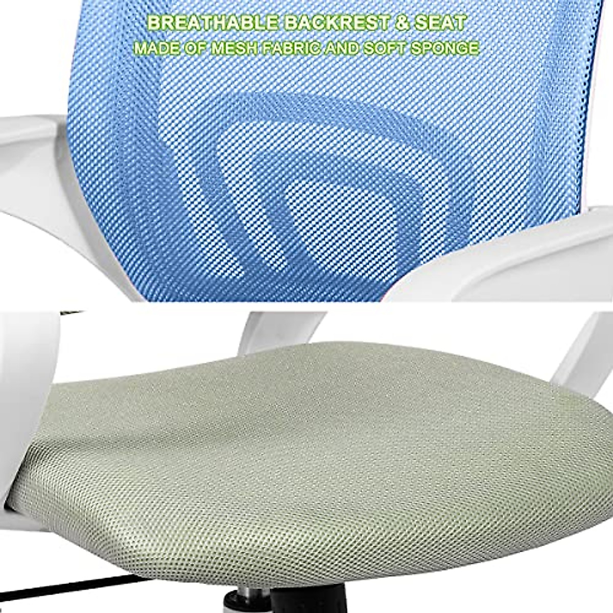 Geniqua Ergonomic Office Chair Mesh Desk Chair Computer Chair Lumbar Support Modern Rolling Adjustable Swivel Task Chair for Home Office, Purple