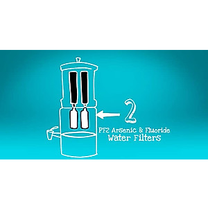 Nispira Premium Fluoride & Arsenic Reduction Elements Water Filter Compatible with Berkey Countertop & travel Water Purification System. Compared to Part PF-2. 4 Packs