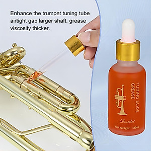 Synthetic Piston Oil and Tuning Slide Grease Set for Trumpet, Trombone, French Horn, Tuba, Euphonium and Other Brass Instruments