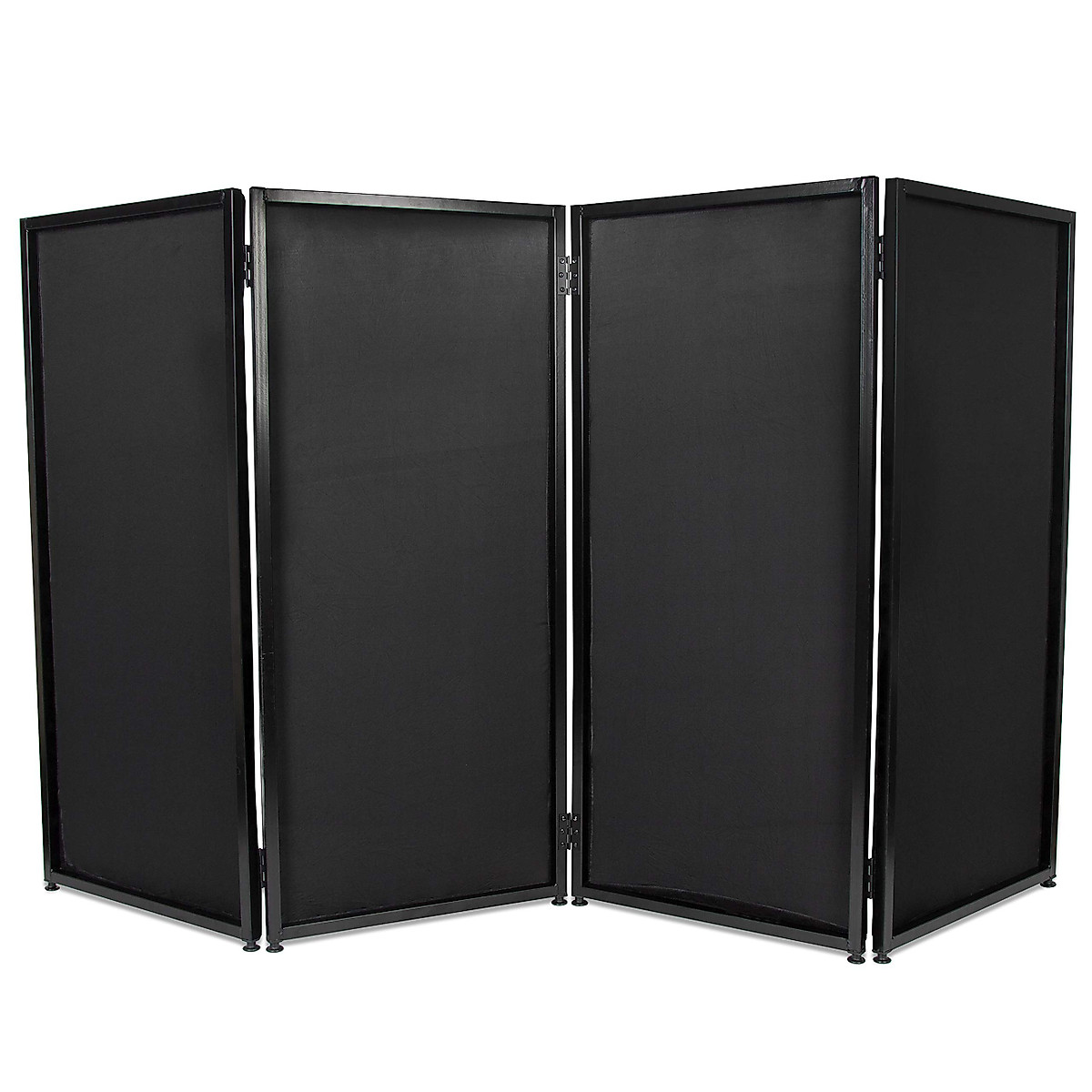 HECASA DJ Foldable Facade Portable Event Booth Screen White/Black Scrim Metal Frame Booth w/Travel Bag Case