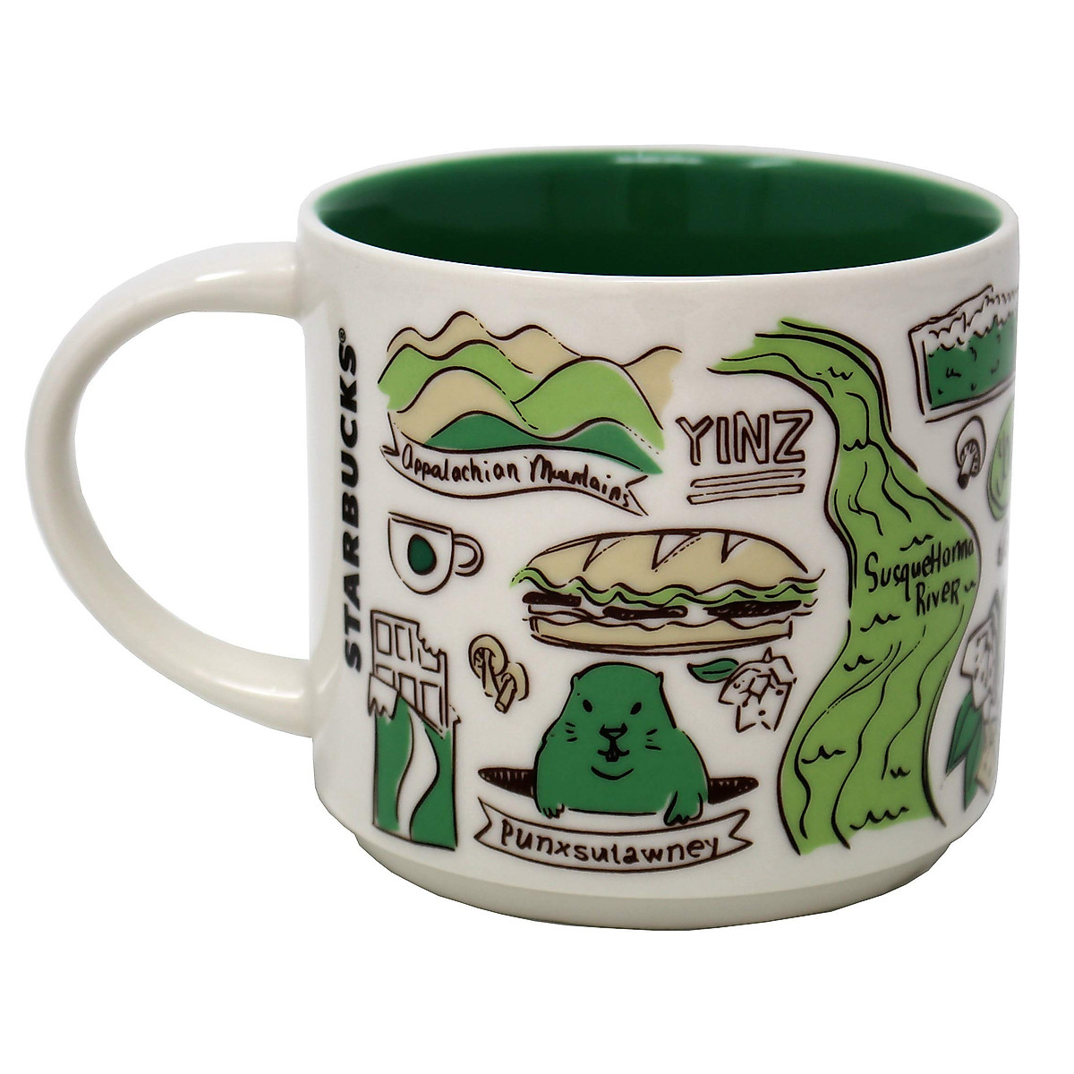 Starbucks Ceramic Been There Series Pennsylvania Mug, 14 Oz