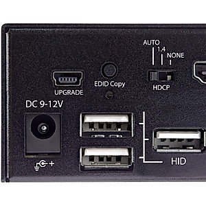 StarTech.com 2 Port HDMI KVM Switch - Single Monitor 4K 60Hz Ultra HD HDR - Desktop HDMI 2.0 KVM Switch with 2 Port USB 3.0 Hub (5Gbps) and 4X USB 2.0 HID, Audio - Hotkey Switching - TAA