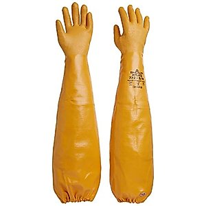 Atlas Glove WG772M 26-Inch Long Sleeve Nitrile Coated Cotton Lined Work Gloves, Medium, White