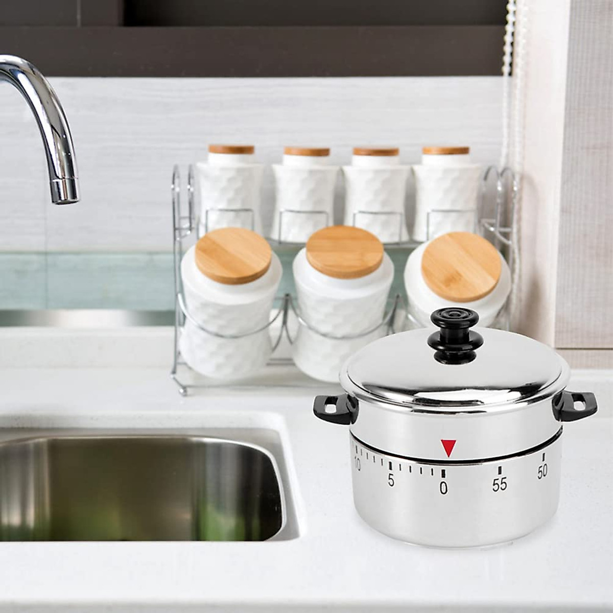 GANAZONO Mechanics Tools 2pcs Timer Stainless Steel Student Smoky Oven Kids Tools