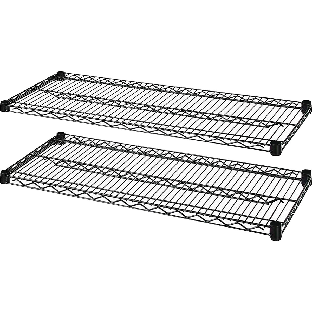 Lorell Industrial Wire Shelving Shelf, 1.6" x 48" x 24", Black