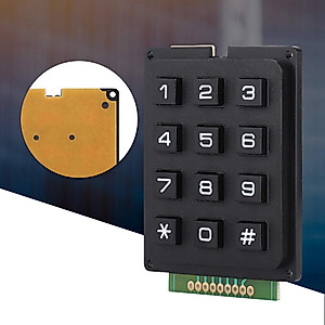 Dpofirs 3x4 Mini Universal Keypad Module for Single Chip Microcontroller, 12 Keys Portable External Keypad, Numeric Keypad Module for Projector Controller