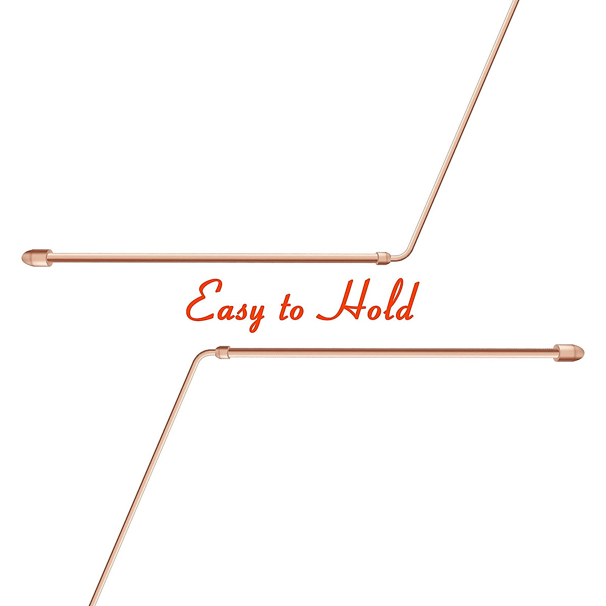 Dowsing Rods, 99.99% Copper Dowsing Rods for Ghost Hunting Tools, Divining Rods for Water Divining, Energy Healing, Paranormal, Gold, Yes No Questions