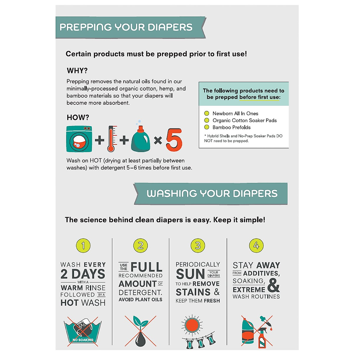 GroVia Reusable Hybrid Baby Cloth Diaper Snap Shell (Cloud)