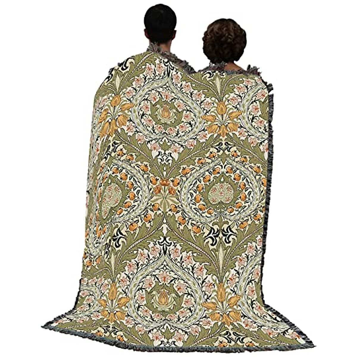 Pure Country Weavers William Morris Eden Blanket - Arts & Crafts - Gift Tapestry Throw Woven from Cotton - Made in The USA (72x54)