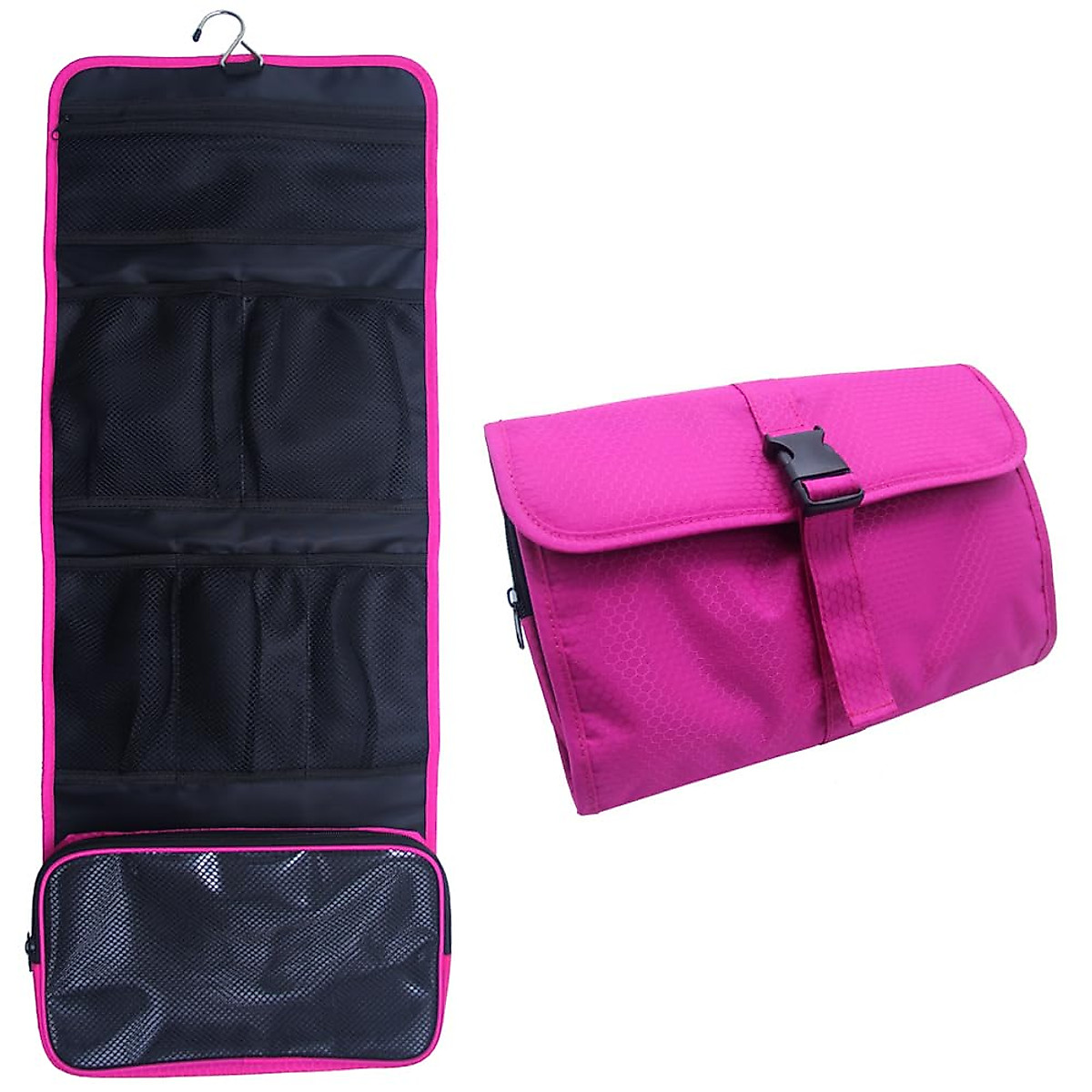 Relavel Travel Hanging Toiletry Bag for Women Men Large Capacity Makeup Bag Waterproof Cosmetic Storage Organizer Case for Bathroom Shower Small