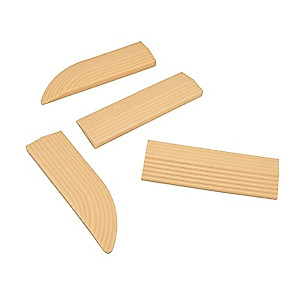 KIZIPO 4PCS Rubber Threshold Strips Floor Strip Transition for Wheelchair Rubber Door Threshold Protector(Beige)