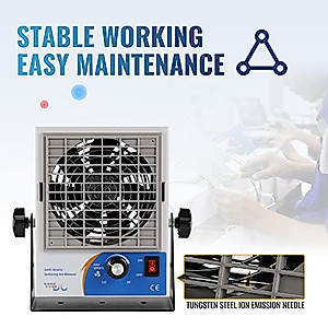 Hanchen Ionizing Air Blower New DC Type Anti Static Ionizer Electro-Static Discharge Ionizer Static Fan Electrostatic Elimination Discharge Static Ionizer