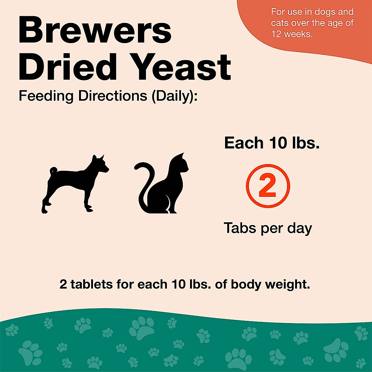 NaturVet Brewer’s Dried Yeast Pet Supplement with Garlic Flavoring – Includes B-1, B-2 Vitamins, Niacin, Vitamin C – Helps Support Glossy Coat, Healthy Skin for Dogs, Cats – 5,000 Ct.