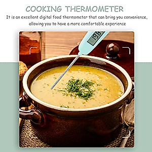 Zerodeko Digital Thermometer Digital Meat Temperature Gauge Cooking Food Steak for Grilling Oven Digital BBQ Kitchen for Cooking Kitchen Supplies Dairy Turkey Stainless Steel Barbecue Baby