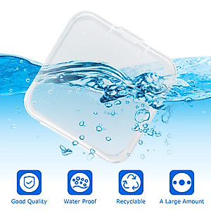 CertBuy 36 Pieces Small Plastic Storage Containers with Hinged Lids Clear Bead Organizer Box Mini Storage Cases for Storage of Beads Jewelry, Diamonds DIY Art Craft (2.16×2.16×0.79 Inch)