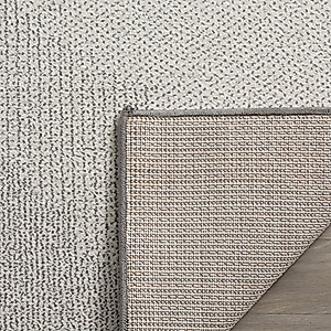 SAFAVIEH Hollywood Collection 5'3" x 7'6" Grey / Teal HLW713D Mid-Century Modern Non-Shedding Living Room Bedroom Dining Home Office Area Rug