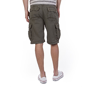 Unionbay mens Survivor Belted Cargo Short - Reg and Big & Tall Sizes,Military,34