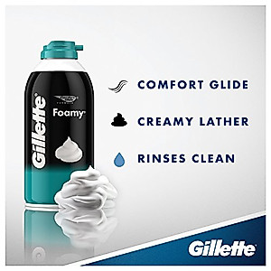 Gillette Foamy Shaving Cream, Sensitive Skin, 11 Ounce (Pack of 6)