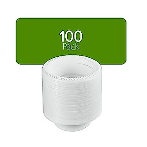PLASTICPRO 100 PCS White Plastic Bowls 5 oz Premium Quality Light Weight Dishes Disposable Small Plastic Bowls for Dessert Appetizers Soups for Parties Weddings
