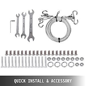 Happybuy Folding Chair and Table Cart 750lbs Capacity Combo Cart for 42 Chairs and 12 Tables Steel Frame Folding Chair Racks for Storage Swivel Wheels Folding Chair Storage with Steel Rope