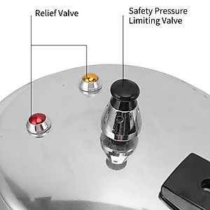 Pressure Cooker, 18cm Bottom 3 Liter Stovetop Aluminium Alloy Cookware Soup Meats Pot Mini Canning Cooker Pot Stove Top Fast Cooking