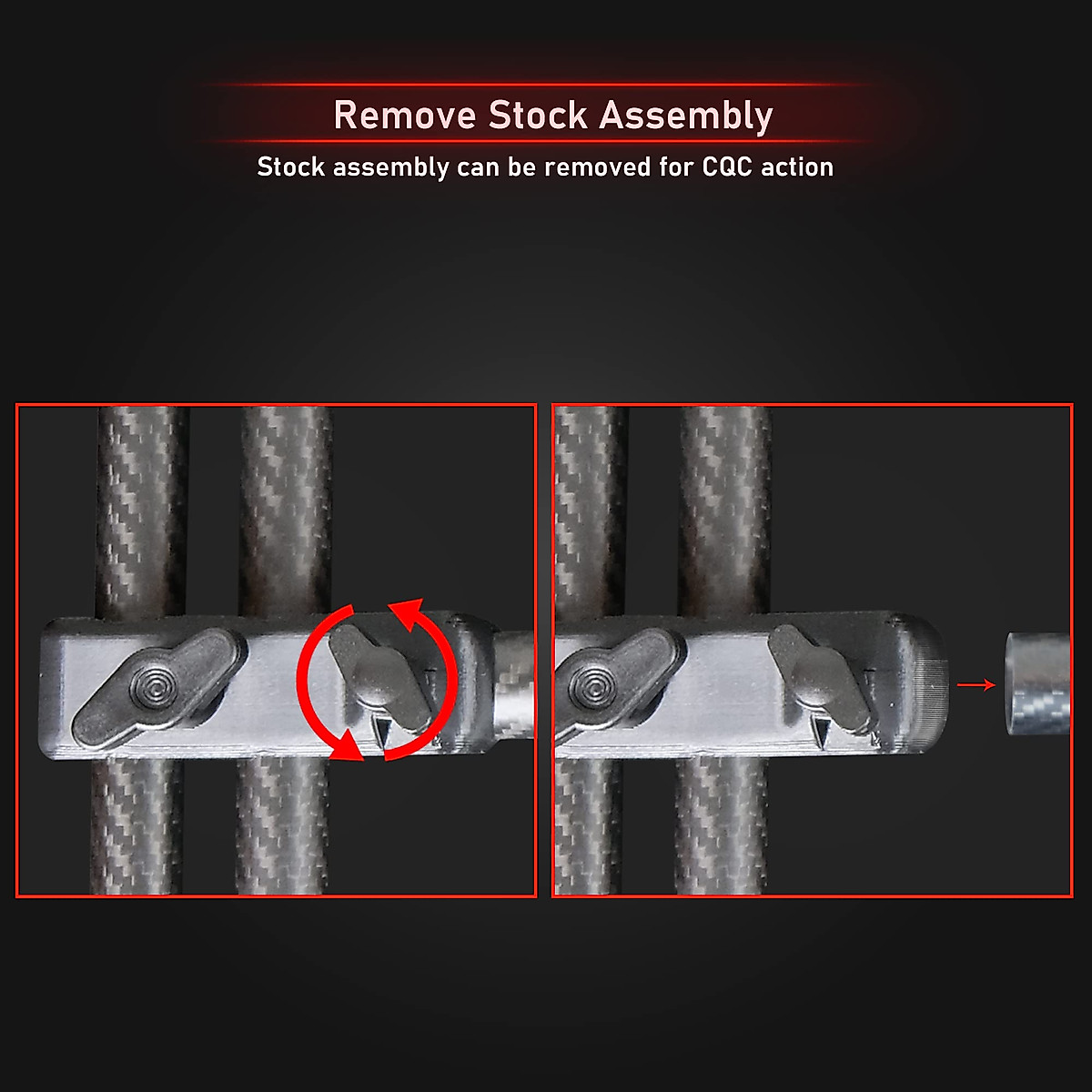 DeadEyeVR Annihilator 2 - VR Magnetic Carbon Fiber Rifle Adapter Stock Controller Attachment Accessory for Virtual Reality (Oculus / G2 - Sling - AR15)