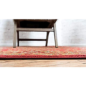 Unique Loom Sahand Collection Traditional Geometric Classic Red Round Rug (8' 0 x 8' 0)