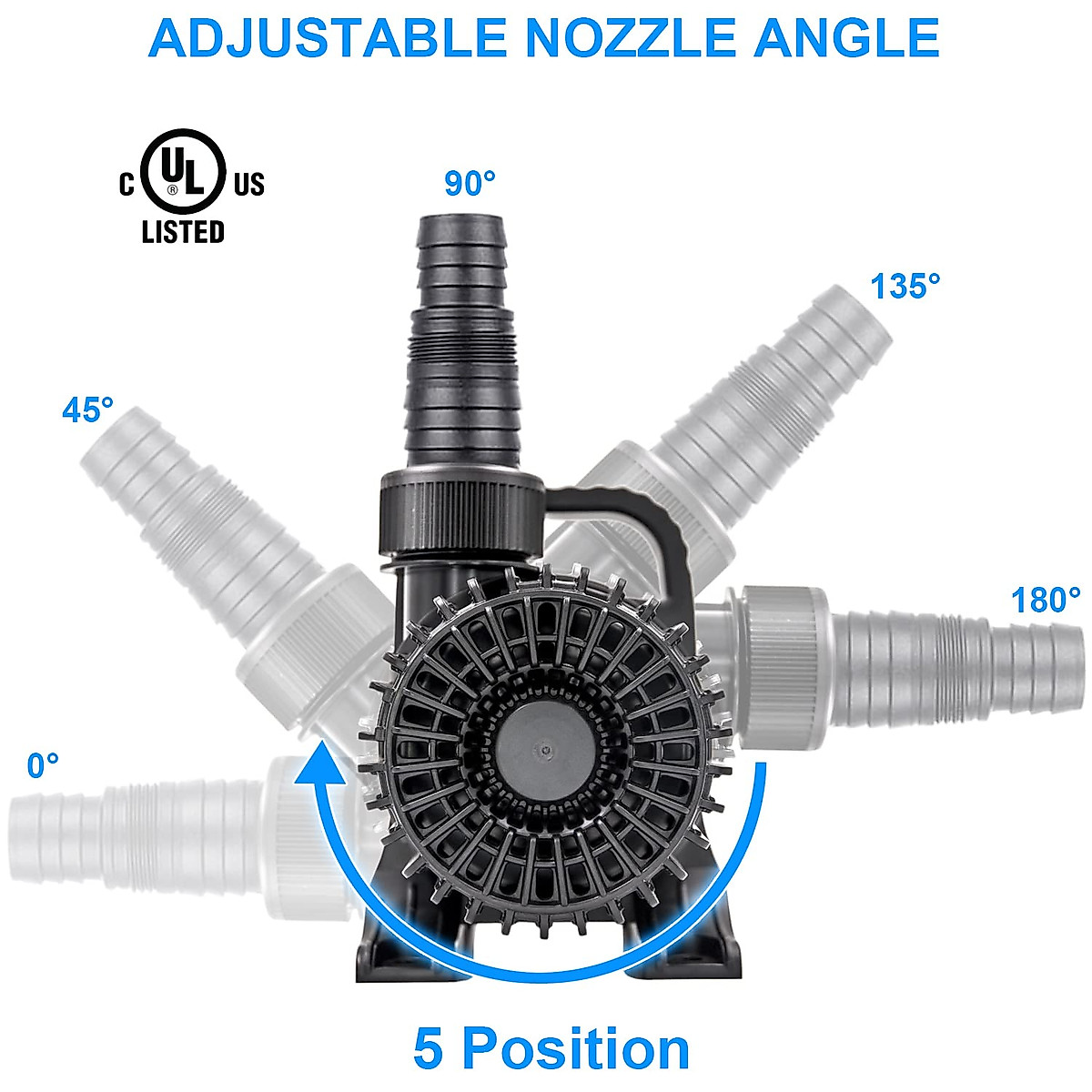OYO WATER 1800 GPH Pond Pump Waterfall Pumps Submersible Outdoor Water Fountain Pump with Barrier Pump Bag 32.8FT POWER CORD