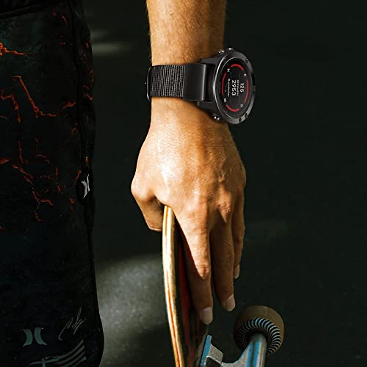 Fintie 22mm Band Compatible with Garmin Fenix 7/Fenix 6/Fenix 5, Quickfit Soft Woven Nylon Sport Strap Compatible with Garmin Fenix 6 Pro/Fenix 5 Plus/Forerunner 935 945/Instinct 1 2/Epix Gen 2 Smartwatch (Black)