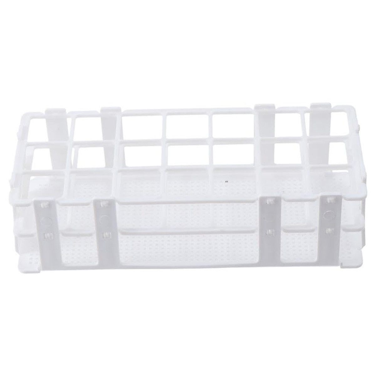 HOBBYIN Plastic Test Tube Rack for 30mm Tube, 21 Well, White,Detachable (21 Hole) Tube Box