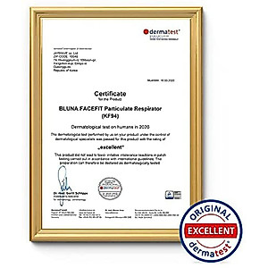 [20 Pack] :: Authentic :: BLUNA [KIDs/SMALL] KF94 Facefit Ergonomic 3D Adjustable Strap Korean Face Mask, White [Made in Korea][Individual Package] for Small Kids Children