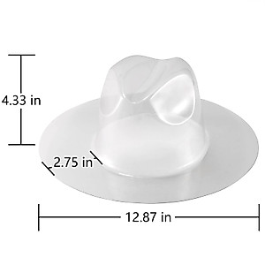 LADYBRO 20Pcs Wide Brim Fedora Hat Holder - Protect Hat Shape Form Keep Hat Safe for Storage and Travel Plastic Cap Mold Protectors
