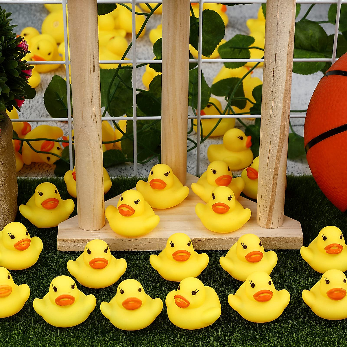 N/C GTANG Mini Rubber Ducky Float Duck Baby Bath Toy Birthday Party Favors Decorations Baby Showerfor Kids Celebrate The Joy of The Children (50 Pack),Yellow,1.4x1.2x1.1