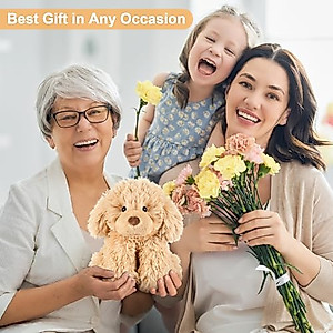 SuzziPals Warmable Golden Retriever Plush Toy, Microwavable Stuffed Animal Heating Pads for Period & Stress Relief, Lavender Dog Stuffed Animal for Anxiety, Bedtime, Puppy Plushie Gifts for Kid Women