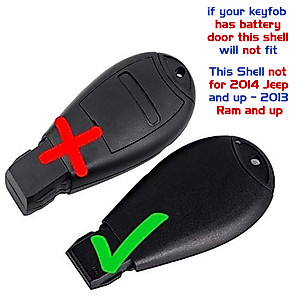 1 New Keyless Entry 5 Buttons Remote Start Car Fobik Key Fob Fobik Shell / CASE M3N5WY783X IYZC01C for Jeep Commander and Grand Cherokee - (No Electronics or Chip Inside)