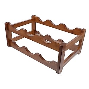 BESPORTBLE Wooden Wine Rack P_b07tdx4l21 Shelf Bracket Wine Storage Stand Wooden Glass Rack Pranks for Adults Small Stand Display Shelves Home Wine Rack Storage Rack Solid Wood