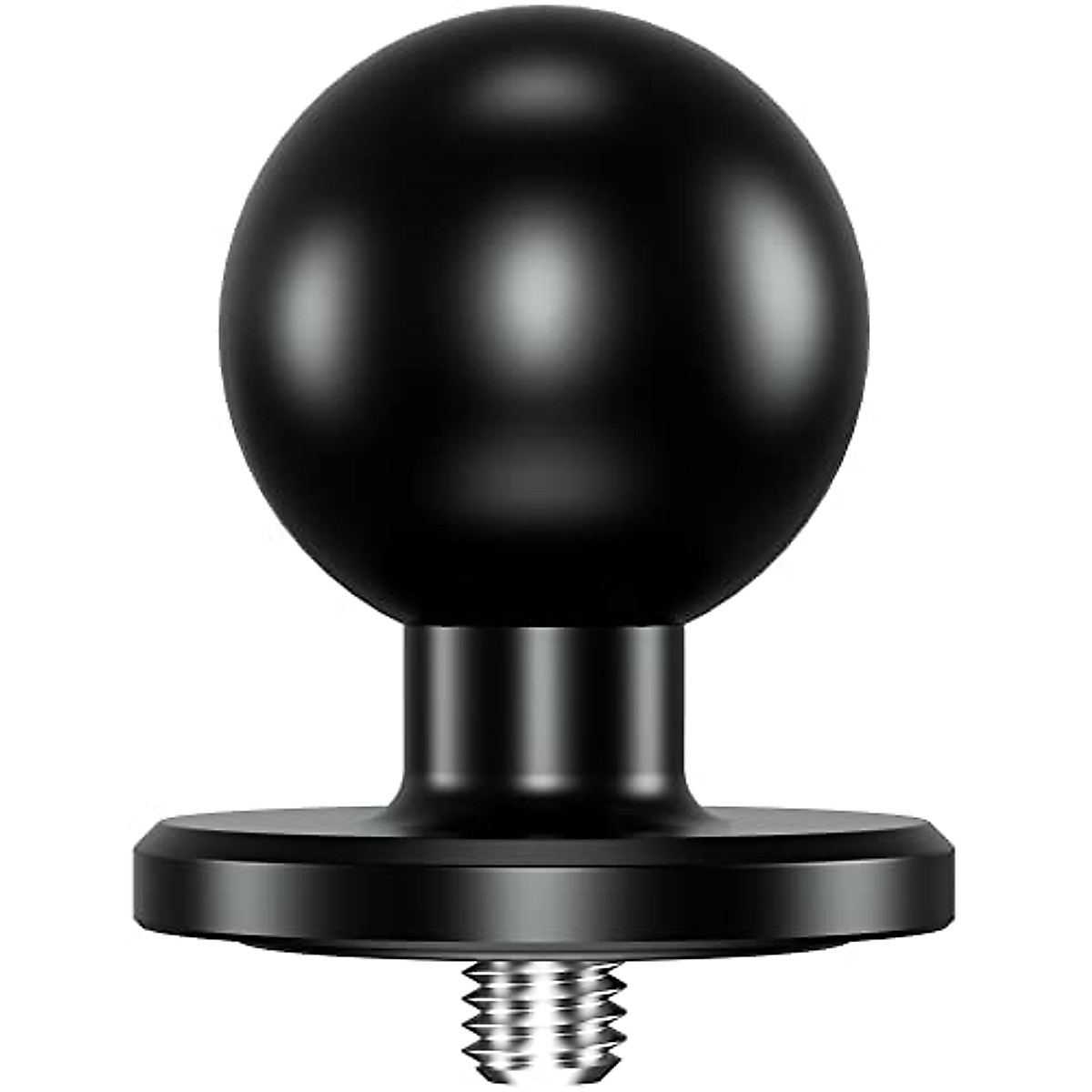 BRCOVAN 2 Pack, Aluminum Alloy 1'' Ball Adapter with 1/4"-20 Threaded Stud for Action Camera & Camcorder Compatible with RAM Mounts B Size 1'' Ball Double Socket Arm