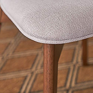 Christopher Knight Home Rachel Mid-Century Modern 7 Piece Dining Set with A-Frame Table, Light Beige + Walnut