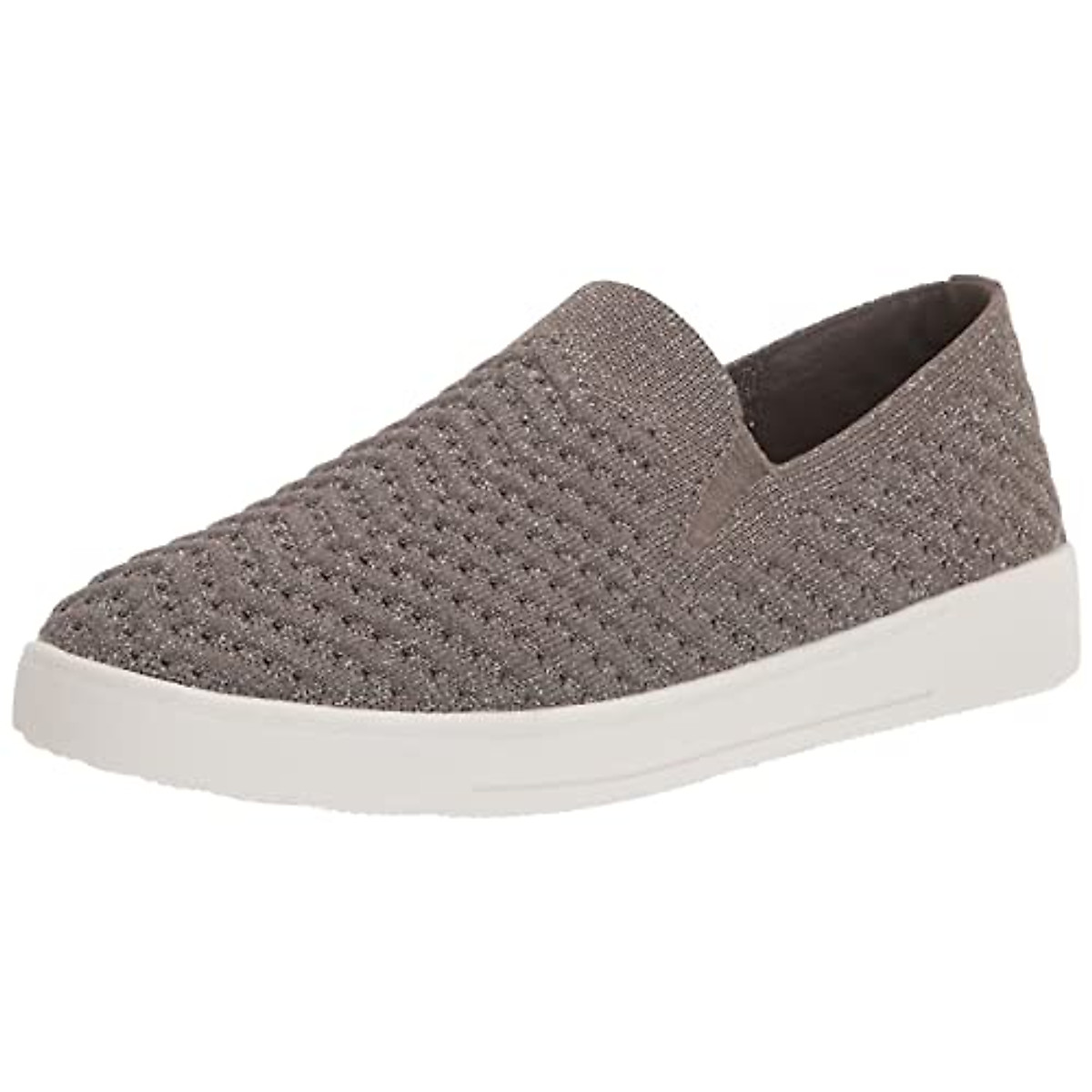 WHITE MOUNTAIN Shoes Courage Women's Slip-on Sneaker, Silver/Fabric, 9 M