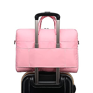 SHWN Pattern 15 "Waterproof Laptop Shoulder Messenger Bag with 14" -15.6 "Bounce Bubble protection (pink)