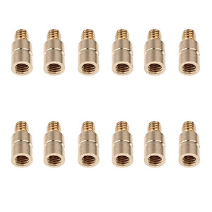 LoveinDIY 72 Pieces 25Grains Gold Tip Arrow Weight Screw Archery Points Insert Accessories