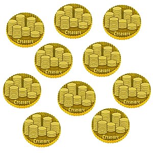 LITKO Treasure Tokens | Compatible with Frostgrave | Transparent Yellow (10)