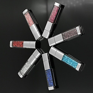 WooTeck 64GB Jewelry Crystal Lipstick USB Flash Drive,High Speed Flash Stick,Silver