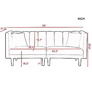 BENDIC Convertible Velvet Futon Bed, Modern Sleeper Sofa with 2 Pillows, 3 Adjustable Angles for Backrest, Living Room Couch with 7 Sturdy Metal Legs, Upholstered Loveseat for Home, Office, Black