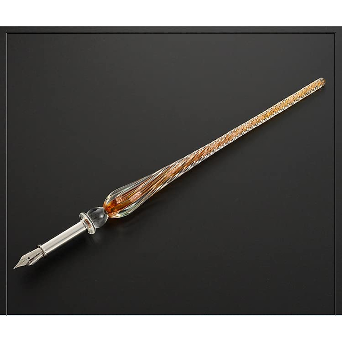 Fountain Pen Set - Calligraphy Pen Set Includes Wooden & Glass Pen - Ink & Pen Nibs