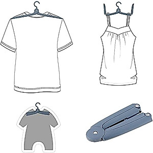 3 Travel Portable Folding Clothes Racks Mini Telescopic Clothes Racks, Folding Portable Plastic Foldable Hanger for Vacation and Camping (Green)