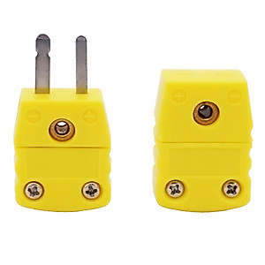 Twidec/2 Pair K Type Male Female Thermocouple Plug Adapter Cable Wire Connector