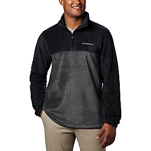Columbia Men's Steens Mountain Half Zip Fleece, Black/Grill, Large